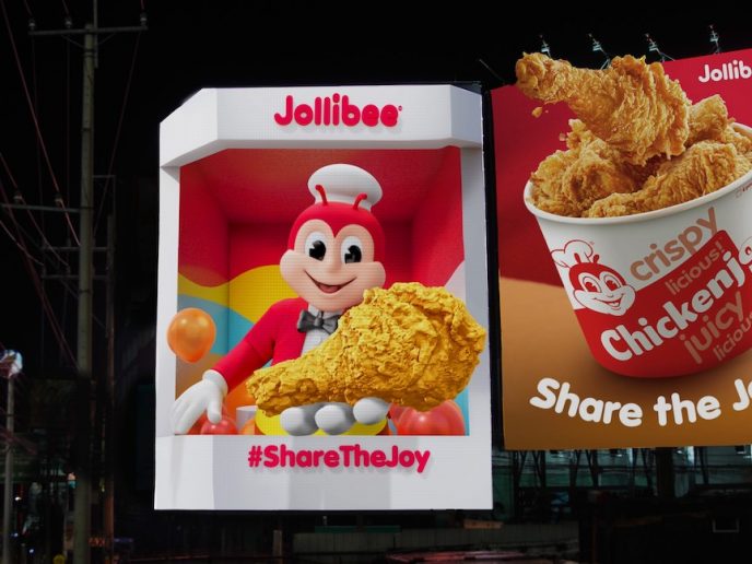 Jollibee shares the joy through its newest 3D billboard located at ...